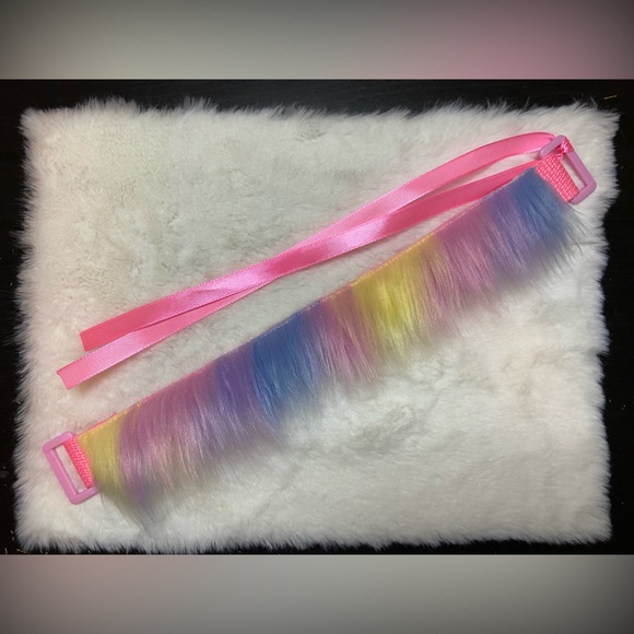 Handmade | Other | Fuzzy Rainbow Collar | Poshmark